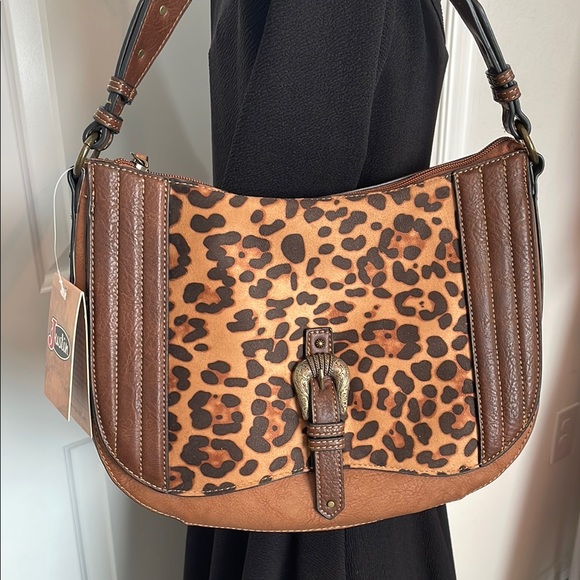 Justin Boots | Bags | Justin Boots Brown Leather Hobo Bag With Leather ...